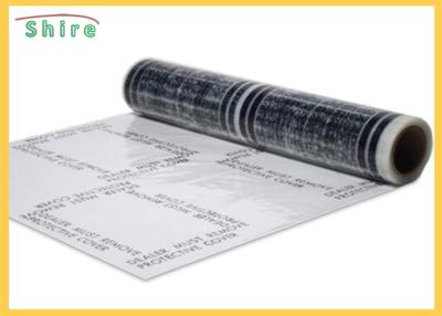 China Easy Remove Self-Adhesive PE Plastic Carpet Car Protection Tape Film 7.5N 25mm for sale