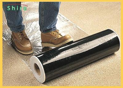 China Temporary Clear Adhesive Carpet Protection Film 100m x 600mm for sale