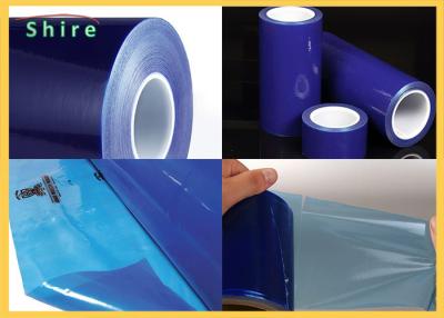 China Printable Blue PE Window Glass Protective Film Anti Scratch 0.05mm 30-500g Adhesion for sale