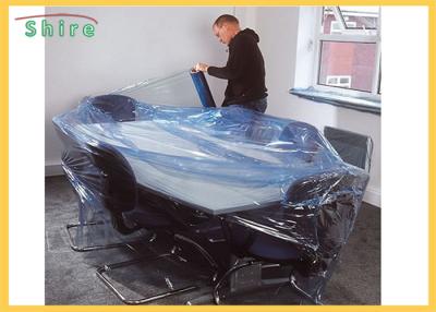 China Custom Size PE Temporary Protective Film Clear Self Adhesive Anti Dust for Furniture 50-2100mm for sale