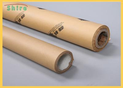 China Waterproof Kraft Protective Paper 0.055mm 1000m Surface Protection Roll for sale