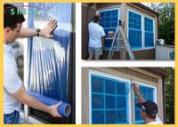 China Clear Blue PE Window Glass Surface Protection Film 30-120 Microns Temporary Adhesive for sale