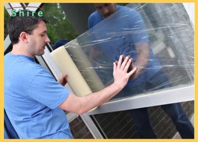China Blue Construction Window Protective Film 0.025mm-0.20mm Self-Adhesive Glass Surface Protector for sale