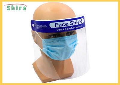 China Eco Friendly PET Face Shield Anti Fog Protective Visor 32x22cm Reusable for sale