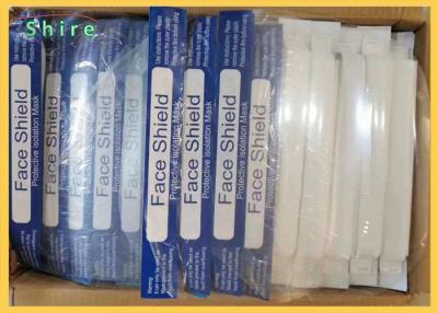 China Transparent Disposable PET Face Shield 32x22cm Anti-Fog Protective Visor for sale