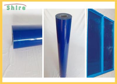 China Blue Self Adhesive Window Protective Film 30-80 Micron 500-1600mm Width for sale