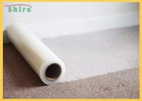 China Adhesive Backed Plastic Carpet Protection Film 2100mm LDPE 50-80 Micron for sale