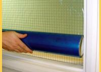 China Window Glass Surface Protection Film 0.05mm 200m Roll Transparent Self-Adhesive Protective Cover for sale