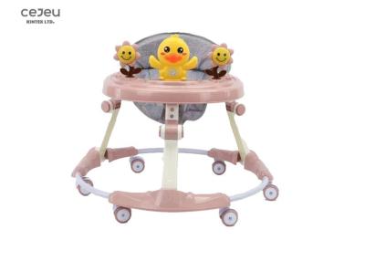 China Plastic Wheel Baby Foldable Walker with Electronic Games Height Adjustable 4 Levels 15 kg Capacity for sale