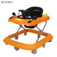 China Foldable Baby Walker with Bear Toys Music Box 67x60x57cm 3-Height Adjustment for sale