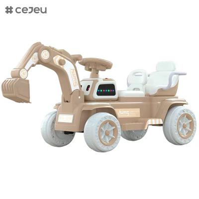 China 6V Kids Ride On Excavator Truck with LED Lights Bluetooth Music for Ages 3-8 for sale