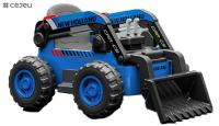 China New Holland Licensed 12V Electric Ride On Excavator for Kids with Remote Control and Adjustable Bucket for sale