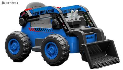 China New Holland Licensed 12V Electric Ride On Excavator for Kids with Remote Control and Adjustable Bucket for sale