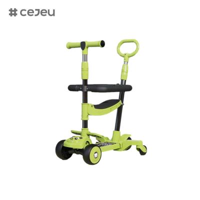 China Kids Adjustable Height Scooter with Seat Cushion Lights Music 68-85cm Handlebar for Ages 2-6 for sale