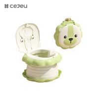 China CJ-6920 Folding Portable Toilet Little Lion Shape for Kids with Drawstring Bag 53x49x55cm for sale
