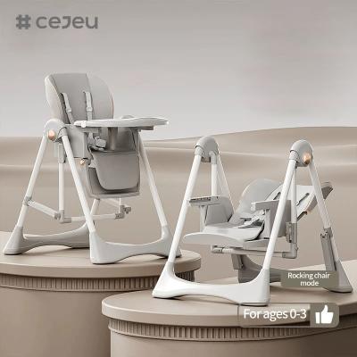 China CJ-28 2 in 1 Baby High Chair with PP Swing for 6-36 Months 64x31x57cm for sale