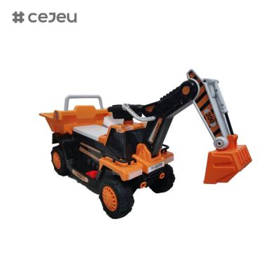 China 6V 4.5AH Kids Ride On Tractor with Manual Digging Arm Bluetooth LED Music Story for 3-8 Years for sale