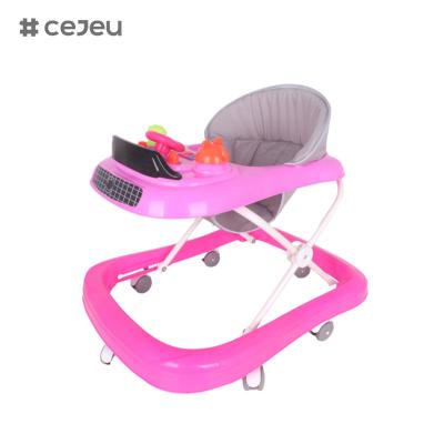 China Musical Baby Walker CJ-1166 with 3 Height Adjustments and 6 Silent Wheels for sale