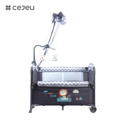 China Foldable Baby Crib Bed Newborn Multifunctional Portable Playpen Sleeper Bassinet 0-15kg for sale