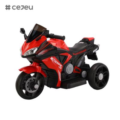 China Customizable Children Electric Motorcycle Ride On Toy Car 6V Battery Dual Drive Tricycle for Kids for sale