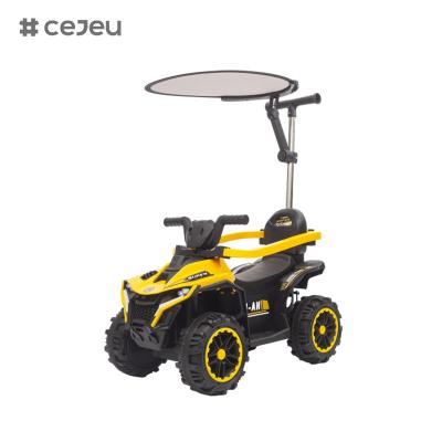 China Electric Kids Ride On Car with Push Handle Canopy 6V Battery Ages 2-5 for sale