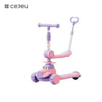 China Foldable Kids Scooter with Pushbar and Seat for Ages 2-5 Cool Light Mute Wheels for sale
