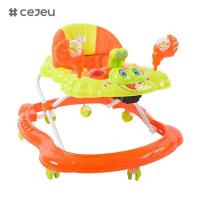 China Smart Light Musical Baby Walker Chair with Wheels 3 Height Adjustable Safety Bumper for Infant Activity Dining Feeding for sale