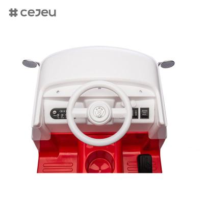 China Licensed Volkswagen VW Bus Electric Ride on Car for Kids 6V Battery Powered Toy Car with Music and Lights for Age 2-4 for sale