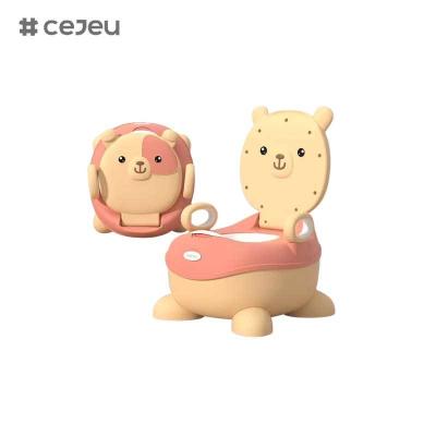 China CJ-BH-105 OEM Cartoon Penguin Portable Children Training Baby Potty Toilet Soft Kids Seat Travel Outdoor Urinals 94.5x36.5x67cm for sale