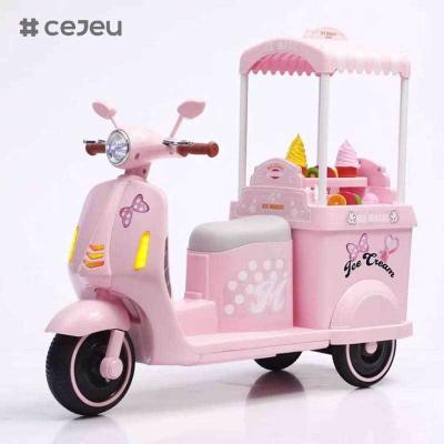 China CJ-YT-368 Princess Electric Ride-On Motorcycle for Kids 3-7 Years 6V Battery Music Light for sale
