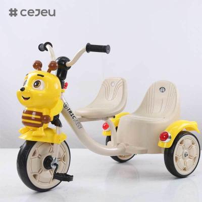 China Children Double Tricycle for 2-4 Years Indoor Outdoor Use Foam Wheels Dual Seats for sale