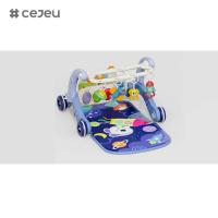 China SeaMind 2-in-1 Baby Walker with Music Piano Toy Foldable Play Mat for Infants Ages 0-3 66x48x65 cm for sale