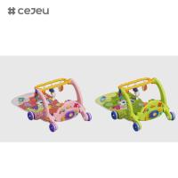 China 2 in 1 Baby Play Gym Mat with Pedal Piano Set Musical Baby Push Walker 3 Adjustable Heights for sale