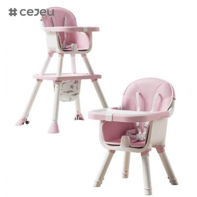 China Baby Feeding High Chair 6-36 Months Height Adjustable Five-Point Safety Belt Folding Dining Seat for sale