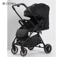 China CJ-YX-X5 Reversible Baby Stroller One-Key Fold Tri-Fold Compact Lightweight 0-15kg Travel Stroller for sale