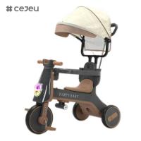 China CJ-YT-668 Three Wheel Baby Stroller Tricycle with Roof Sunshade Music for 3-8 Years for sale