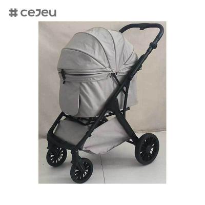 China Adjustable Foldable Pet Stroller 4-Wheel Waterproof Washable Large Capacity 20kg Load for sale