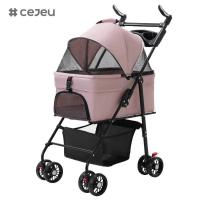 China Custom Foldable Oxford Cloth Pet Stroller for Dogs Cats 0-15kg Portable Outdoor Carry Backpack for sale