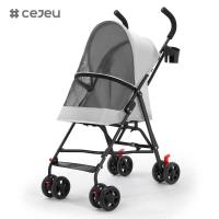 China CJ-KBL-CW901 Luxury Foldable Pet Stroller for Cats Dogs 15kg Capacity 5 Inch Wheels for sale