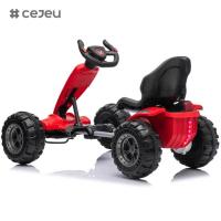 China CJ-WH201 Kids Go Kart One Button Start Telescopic Steering Wheel LED Lights Cup Holder Birthday Gift Disc Brake Electric Go Kart for sale