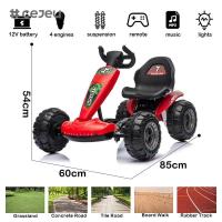 China CJ-WH201 Kids Go Kart One Button Start Telescopic Steering Wheel LED Lights Cup Holder Birthday Gift Disc Brake Electric Go Kart for sale