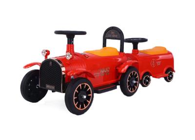 China Red 2 Steering Wheel Kids Sit On Train Ride On Toy Car 10.7 kg with Rear Mop for sale