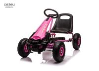 China Kids Pedal Go Kart 11.7kg Pink with Inflatable Wheels 3-5km/h Forward Backward for sale