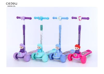 China 55x17x39cm Baby Kick Scooter 3 Position Adjustable Height Princess Scooter with PU Silent Wheel for sale