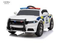 China White Plastic Police Ride On Car 12V with Speaker 3 Speed Adjustable for Kids 3-8 Years for sale