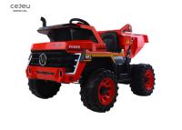China 2.4G RC Kids Ride On Toy Truck 12V 2-5KM/HR Dump Truck with LED Lights and Music for sale