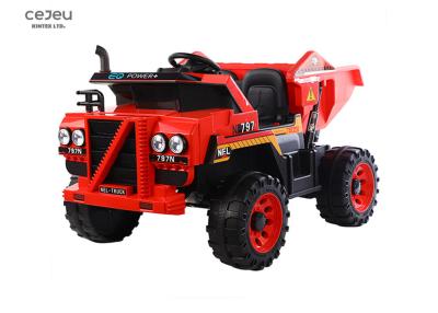 China 12V Kids Ride On Dump Truck Toy 2 Seater Red ASTM F963 App Control 132.5cm for sale