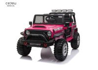China Electric EN71 Pink Battery Operated Jeep 3.6KM/HR With MP4 Screen for sale