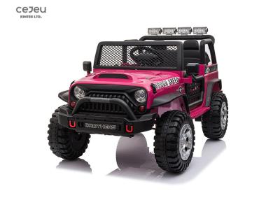 China Electric EN71 Pink Battery Operated Jeep 3.6KM/HR With MP4 Screen for sale