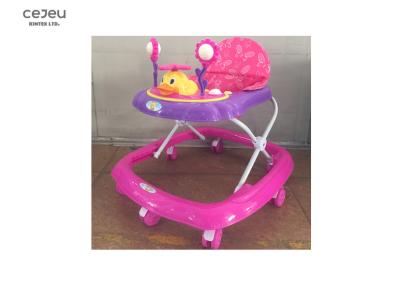 China Foldable Baby Walker with 4 Adjustable Heights, Music and Lights 67x59x44cm for sale